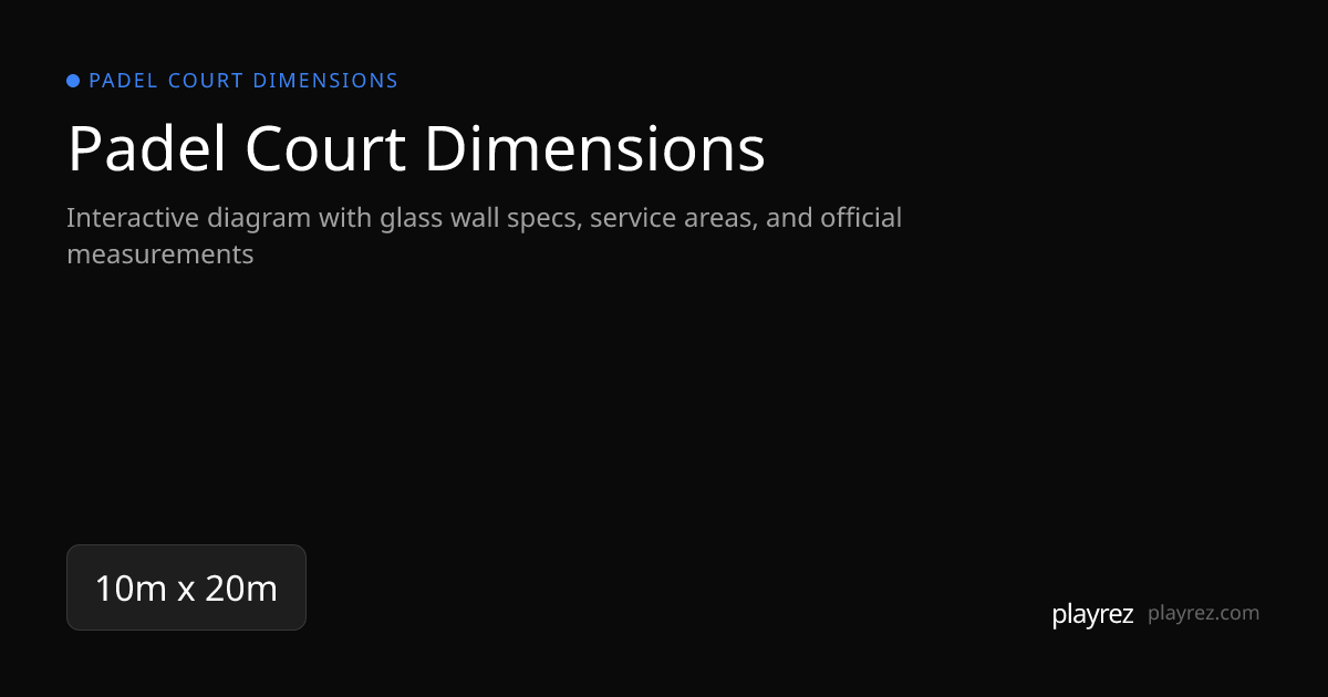 Padel Court Dimensions | Official Size, Interactive Diagram & Layout ...